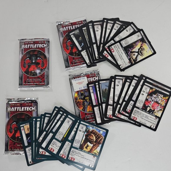 Toys | Battletech Trading Cards 3 Open Packs 1 Sealed Pack Wizards Of ...